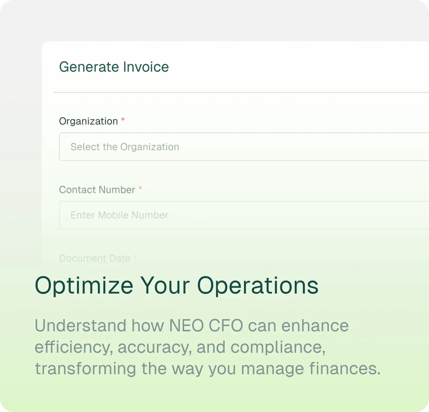 Neo CFO | Revolutionize your Financial Processes